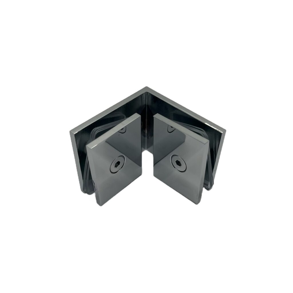 Glassfab Square 90 Degree Glass to Glass Clamp - Glassfab Hardware